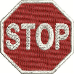 Stop Sign Embroidery Design | EmbroideryDesigns.com