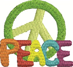 Peace Sign Embroidery Design | EmbroideryDesigns.com