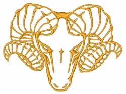 Bighorn Ram Embroidery Design | EmbroideryDesigns.com