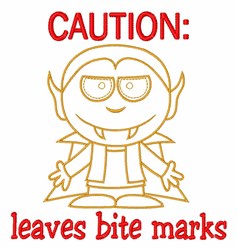 Bite Marks Embroidery Design | EmbroideryDesigns.com