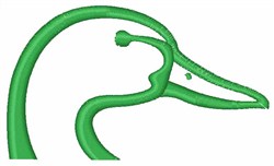 Duck Head Outline Embroidery Design | EmbroideryDesigns.com