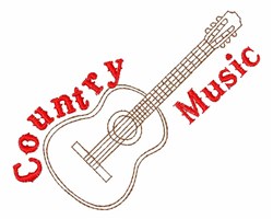 Country Music Embroidery Design | EmbroideryDesigns.com