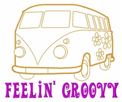Feelin Groovy Embroidery Design | EmbroideryDesigns.com