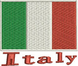 Italy Flag Embroidery Design | EmbroideryDesigns.com