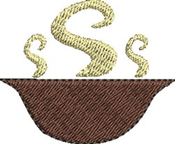 Steaming Bowl Embroidery Design | EmbroideryDesigns.com