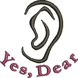 Dear Ear Embroidery Design | EmbroideryDesigns.com