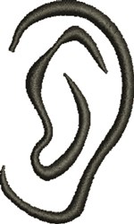 Ear Outline Embroidery Design | EmbroideryDesigns.com