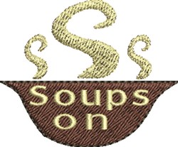 Soup Bowl Embroidery Design | EmbroideryDesigns.com