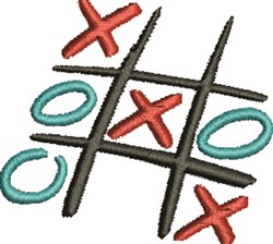 Tic Tac Toe Embroidery Design | EmbroideryDesigns.com