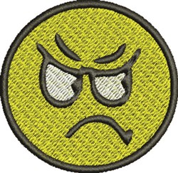 Angry Face Embroidery Design | EmbroideryDesigns.com