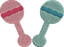 Baby Rattles Embroidery Design | EmbroideryDesigns.com