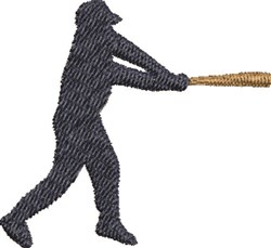 Baseball Batter Embroidery Design | EmbroideryDesigns.com