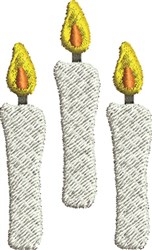 Three Candles Embroidery Design | EmbroideryDesigns.com