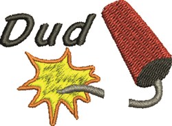 Dud Firecracker Embroidery Design | EmbroideryDesigns.com