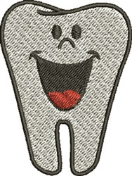 Happy Tooth Embroidery Design | EmbroideryDesigns.com