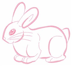 Bunny Outline Embroidery Design | EmbroideryDesigns.com