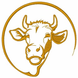 Cow Head Embroidery Design | EmbroideryDesigns.com