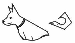 Free Dog Outline Embroidery Design | EmbroideryDesigns.com