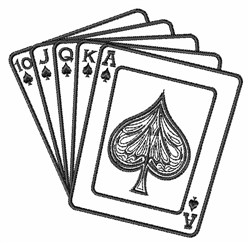 Playing Cards Embroidery Design | EmbroideryDesigns.com