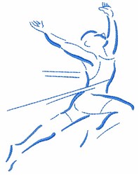 Runner Embroidery Design | EmbroideryDesigns.com