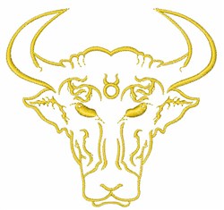 Bull Head Embroidery Design | EmbroideryDesigns.com