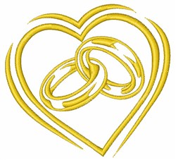 Wedding Rings Embroidery Design | EmbroideryDesigns.com