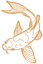 Koi Fish Embroidery Design | EmbroideryDesigns.com