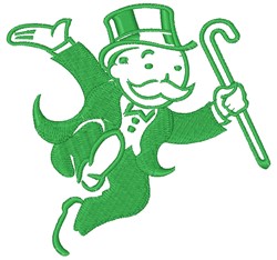 Monopoly Man Embroidery Design | EmbroideryDesigns.com