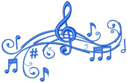Music Embroidery Design | EmbroideryDesigns.com