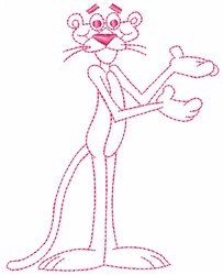 Pink Panther Embroidery Design | EmbroideryDesigns.com