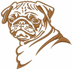 Pug Embroidery Design | EmbroideryDesigns.com