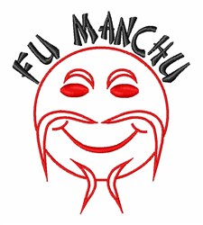 Fu Manchu Embroidery Design | EmbroideryDesigns.com