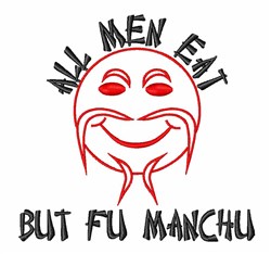 Fu Manchu Embroidery Design | EmbroideryDesigns.com
