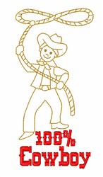 100 Cowboy Roper Embroidery Design | EmbroideryDesigns.com