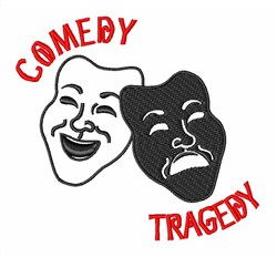 Comedy Tragedy Mask Embroidery Design | EmbroideryDesigns.com