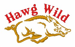 Hawg Wild Embroidery Design | EmbroideryDesigns.com