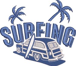 Surfing Embroidery Design | EmbroideryDesigns.com