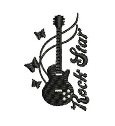 Rock Star Embroidery Design | EmbroideryDesigns.com