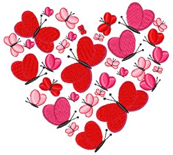 Butterfly Heart Embroidery Design | EmbroideryDesigns.com