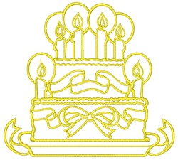 Birthday Cake Embroidery Design | EmbroideryDesigns.com