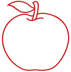 Apple Embroidery Design | EmbroideryDesigns.com