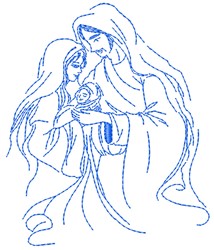 Holy Family Embroidery Design | EmbroideryDesigns.com