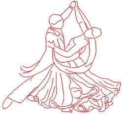 Ballroom Dancing Embroidery Design | EmbroideryDesigns.com