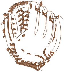 Baseball Mitt Embroidery Design | EmbroideryDesigns.com