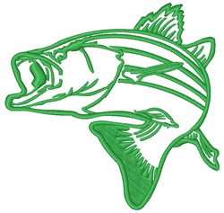 Bass Embroidery Design | EmbroideryDesigns.com