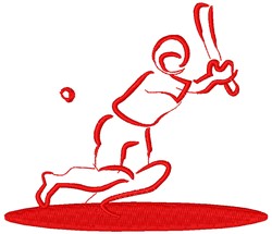 Baseball Player Embroidery Design | EmbroideryDesigns.com