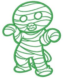 Mummy Embroidery Design | EmbroideryDesigns.com