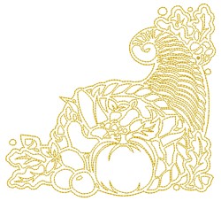 Cornucopia Embroidery Design | EmbroideryDesigns.com
