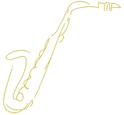 saxophone Embroidery Design | EmbroideryDesigns.com