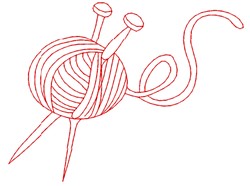 Knitting Yarn Embroidery Design | EmbroideryDesigns.com